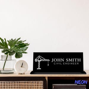 Custom Civil Engineer Metal Name Plate, Tower Crane Name Plate Table ...