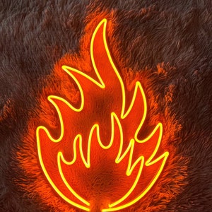 Fire Led Sign, Fire Led Sign, Wall Decor, Bar Neon Sign, Custom Neon ...