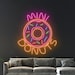 Mini Donut Neon Light, Donut Sprinkled With Love Neon Sign, Sprinkle ...