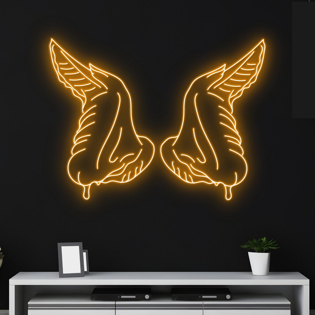 Custom Chicken Wings Neon Sign, Chicken Wings LED Sign, Restaurant LED ...