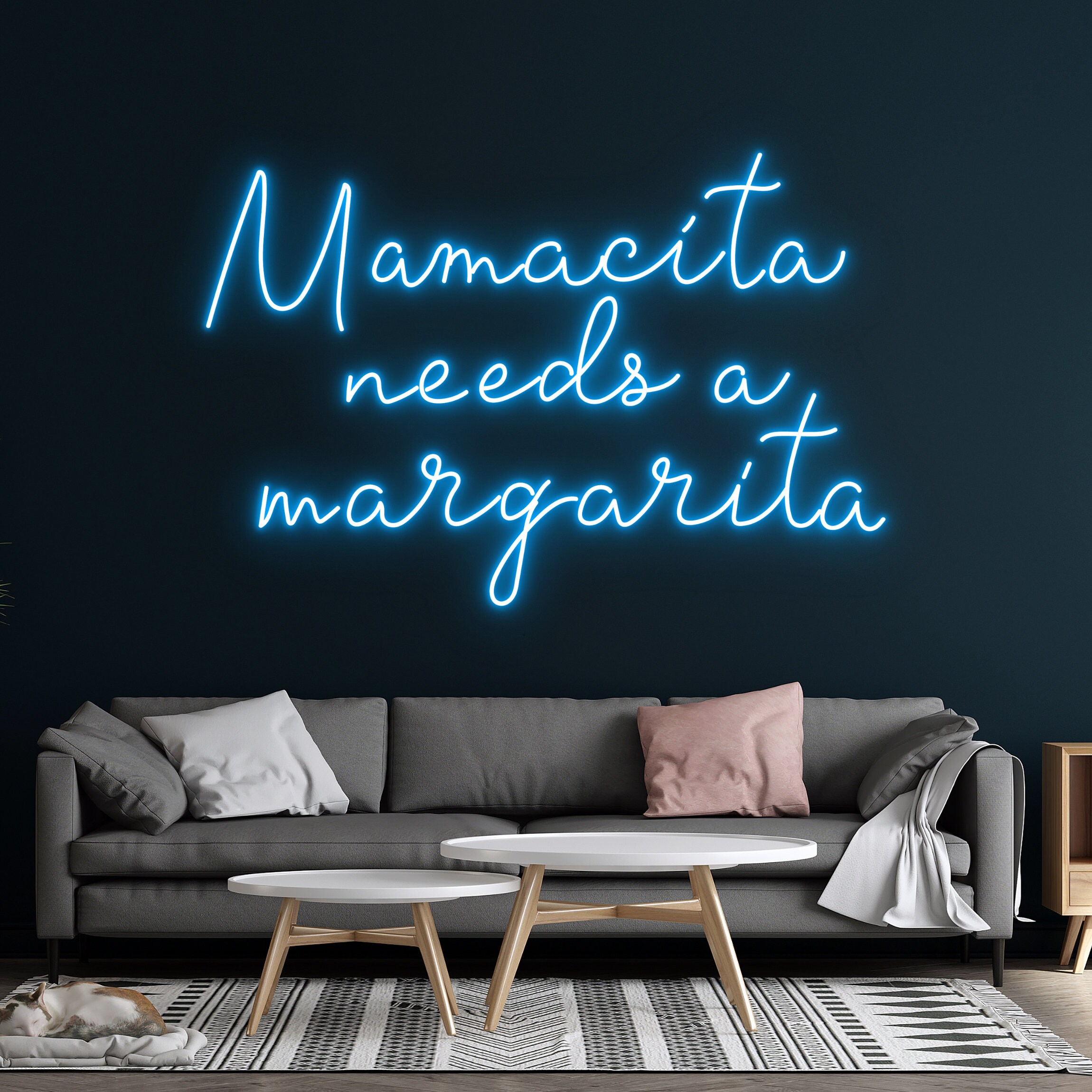 Mamacita Needs a Margarita Neon Sign, Cocktail Margarita Led Light, Bar ...