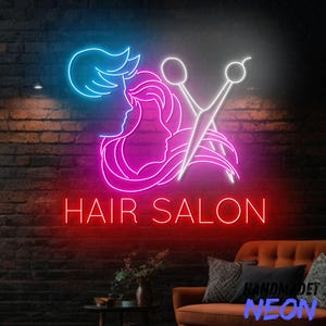Hair Salon Open Neon Sign, Hairdresser Led Sign, Hair Neon Light, Hair ...