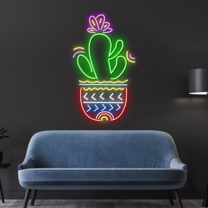 Cactus Neon Sign, Cactus Led Signs, Cactus Wall Led Lights, Cactus ...
