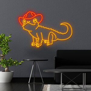 Cowboy Lizard Neon Sign, Cowboy Lizard Led Signs, Cowboy Lizard Led ...