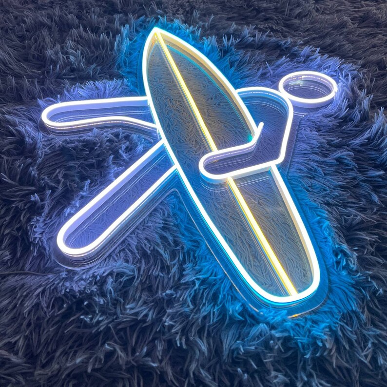 Surfman Neon Sign Surf Led Sign Surfboard Sign Surf Man - Etsy