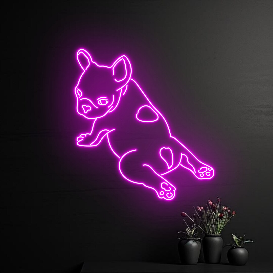 French Bulldog Neon Sign, French Bulldog Led Light, Bull Dog Led Sign ...