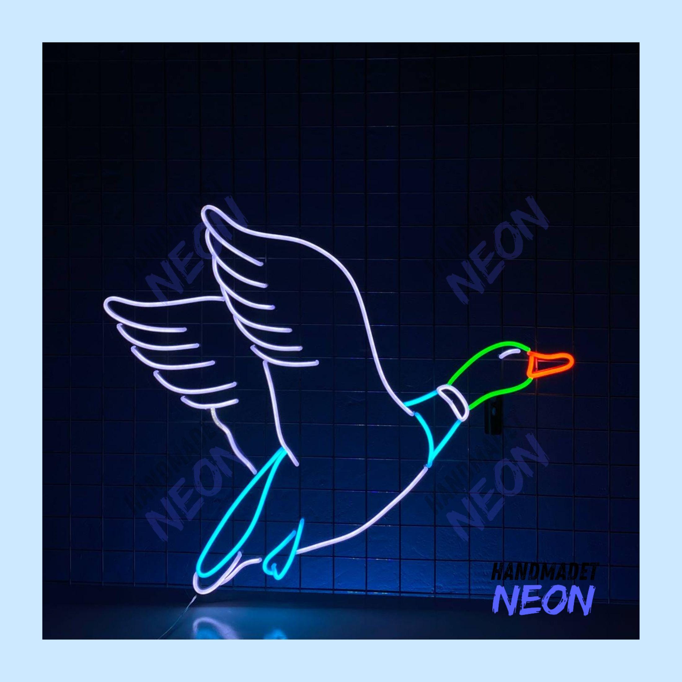 Flying Duck Neon Light, Duck Flying Led Light, Duck Led Sign ...