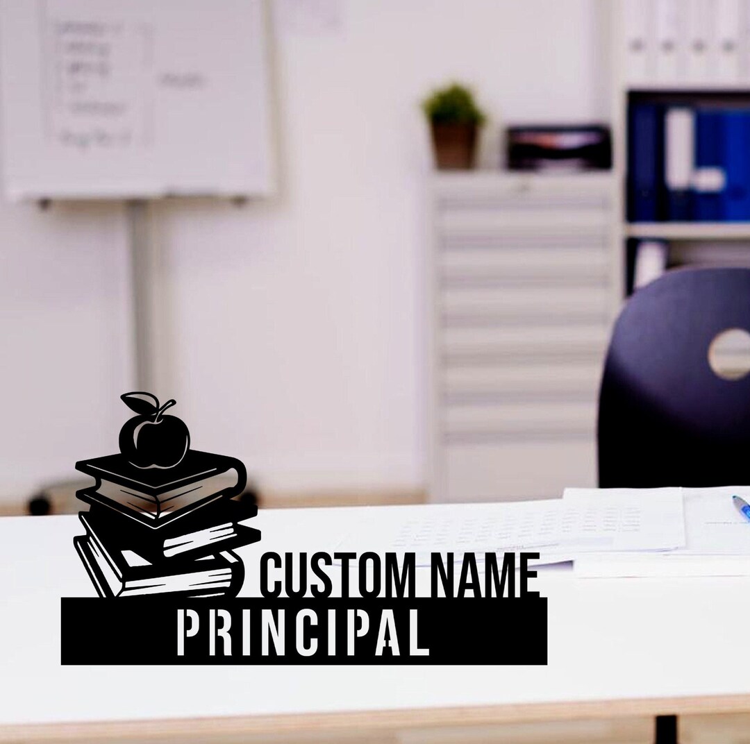Custom Principal Desk Name Plate, Principal Metal Nameplate for Desk ...