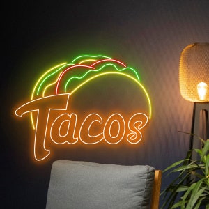 Tacos Neon Sign, Tacos Led Lights, Taco Neon Lights, Custom Neon Sign ...