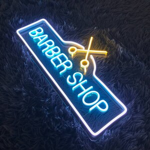 Barber Shop Led Sign, Barber Shop Neon Sign, Wall Decor, Barber Shop ...