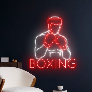 Boxing Neon Sign, Boxing Gloves Led Sign, Boxing Sport Club Led Sign ...