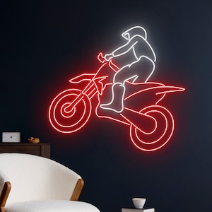 Motorbike Neon Sign, Biker Led Sign, Motorcycle Led Light, Motorsport ...