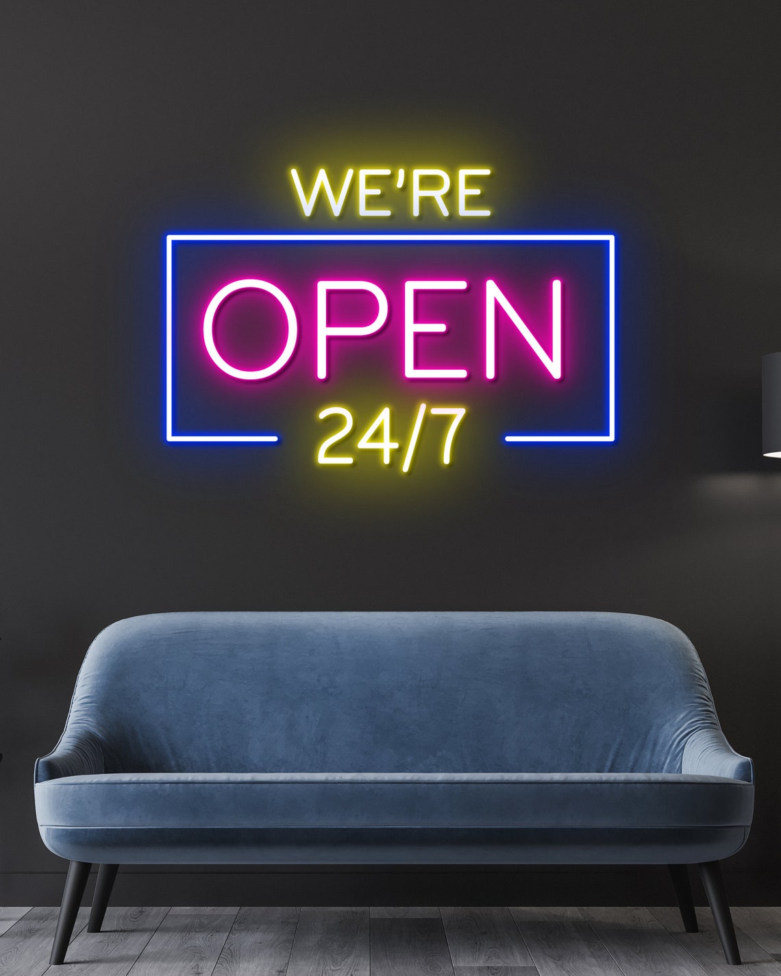 We're Open 24/7 Sign, Open Sign Led, Open Outdoor Sign for Business ...