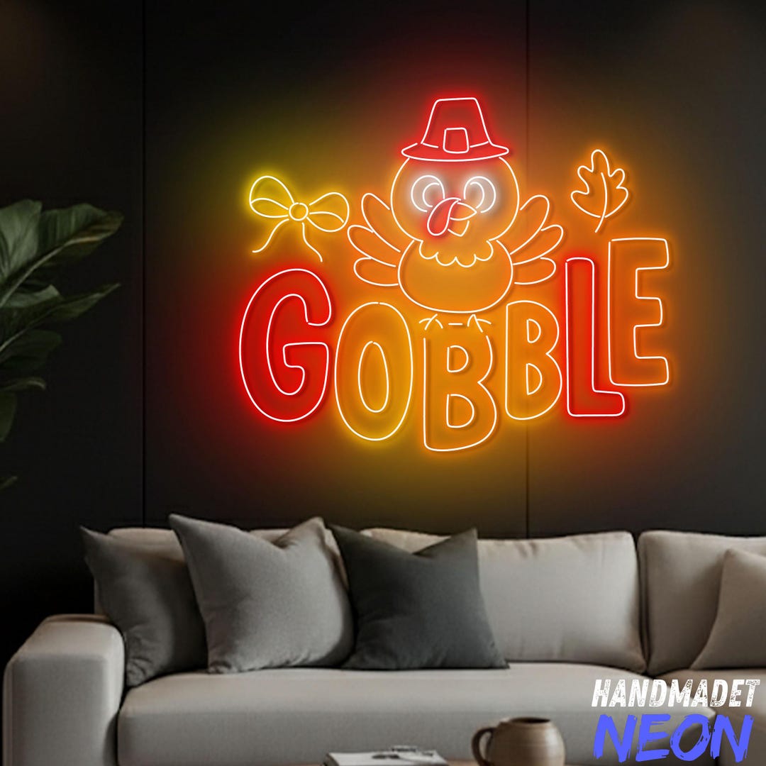 Turkey Neon Sign for Thanksgiving Day Decor, Custom Neon Sign ...