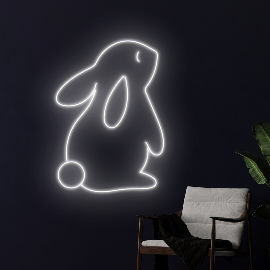 Rabbit Neon Sign, Bunny Neon Light, Easter Rabbit Led Light, Easter ...