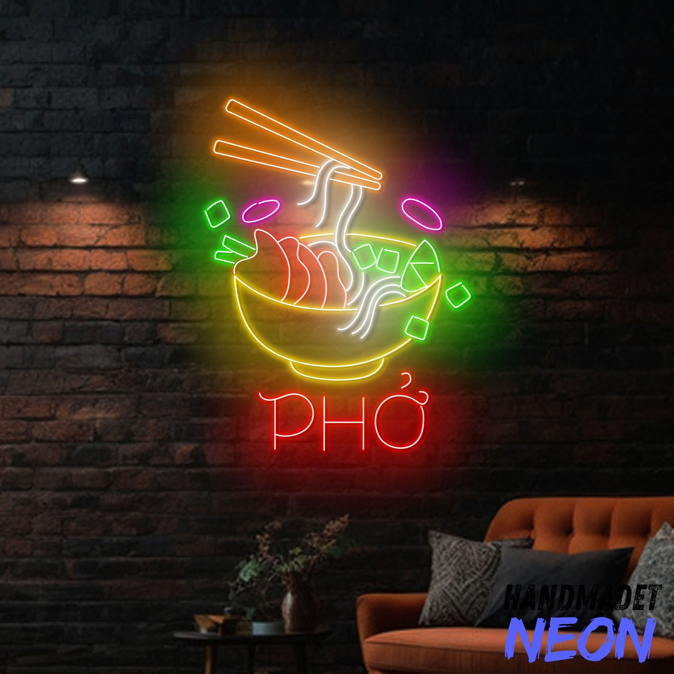 Pho Neon Sign, Vietnamese Cuisine Led Light, Pho Bowl Neon Light, Pho ...