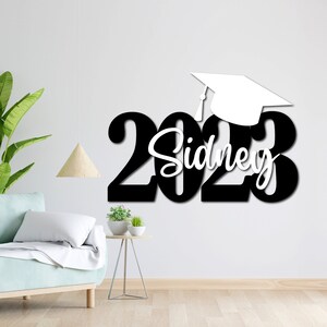 Graduation 2023 Wooden Name Sign, Graduation Cap Wood Sign, Grad Party ...