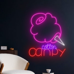 Cotton Candy Neon Sign, Candy Led Sign, Cotton Candy Neon Light, Candy ...
