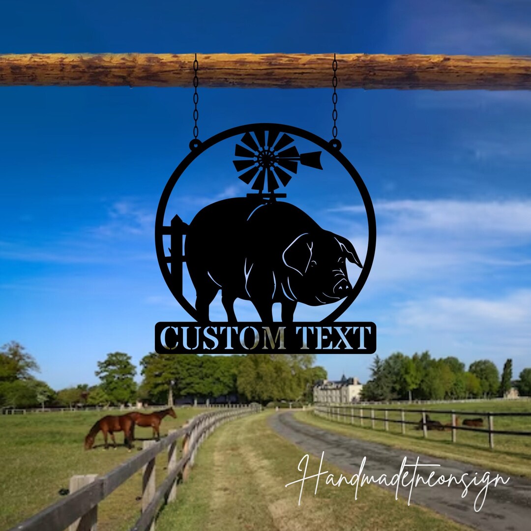 Custom Outdoor Farm Animal Metal Wall Art Hanging Personalized Outdoor ...