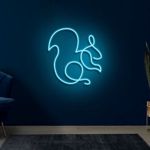 Squirrel Neon Sign, Squirrel Led Sign, Home Decor, Custom Neon Sign ...