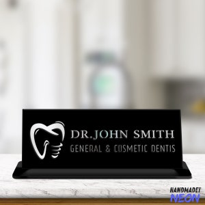 Custom Dentist Metal Name Plate, Dentist Doctor Name Plate Table Decor ...