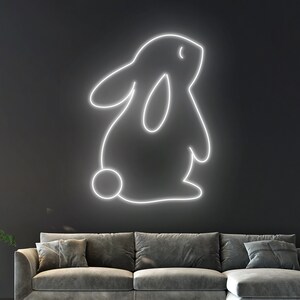 Rabbit Neon Sign, Bunny Neon Light, Easter Rabbit Led Light, Easter ...
