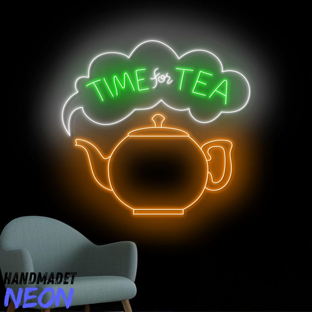 Time for Tea Neon Sign, Tea Time Led Sign, Tea Cup Neon Light, Tea ...