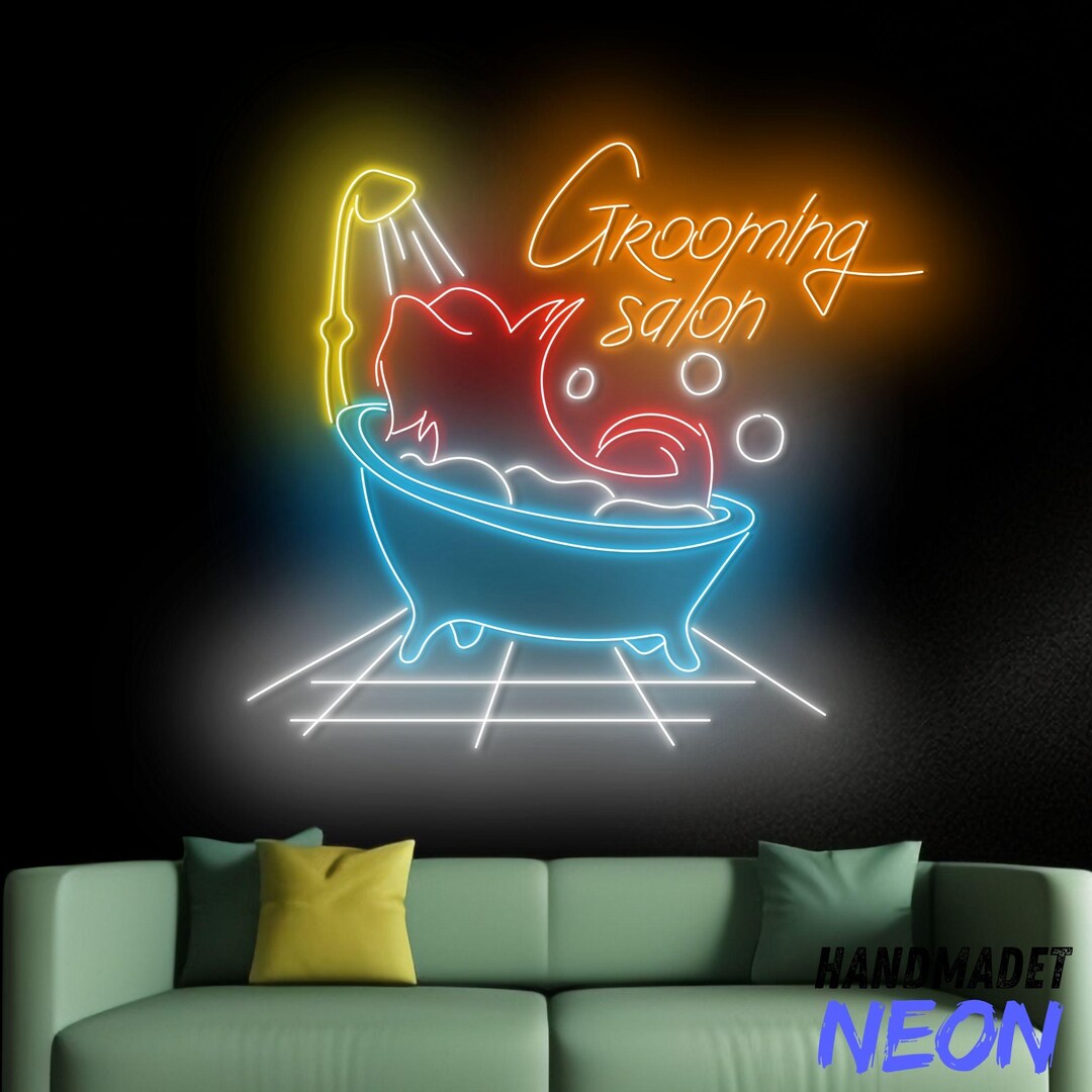 Grooming Salon Neon Sign, Dog Pet Led Sign, Pet Spa Neon Light, Pet ...