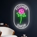 Flower Shop Led Sign, Flower Neon Sign, Flower Neon Light, Floral Led ...