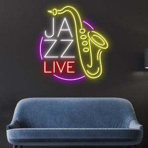 Jazz Live Neon Sign,custom Bar Name Neon Sign,neon Bar Sign,flex Led ...