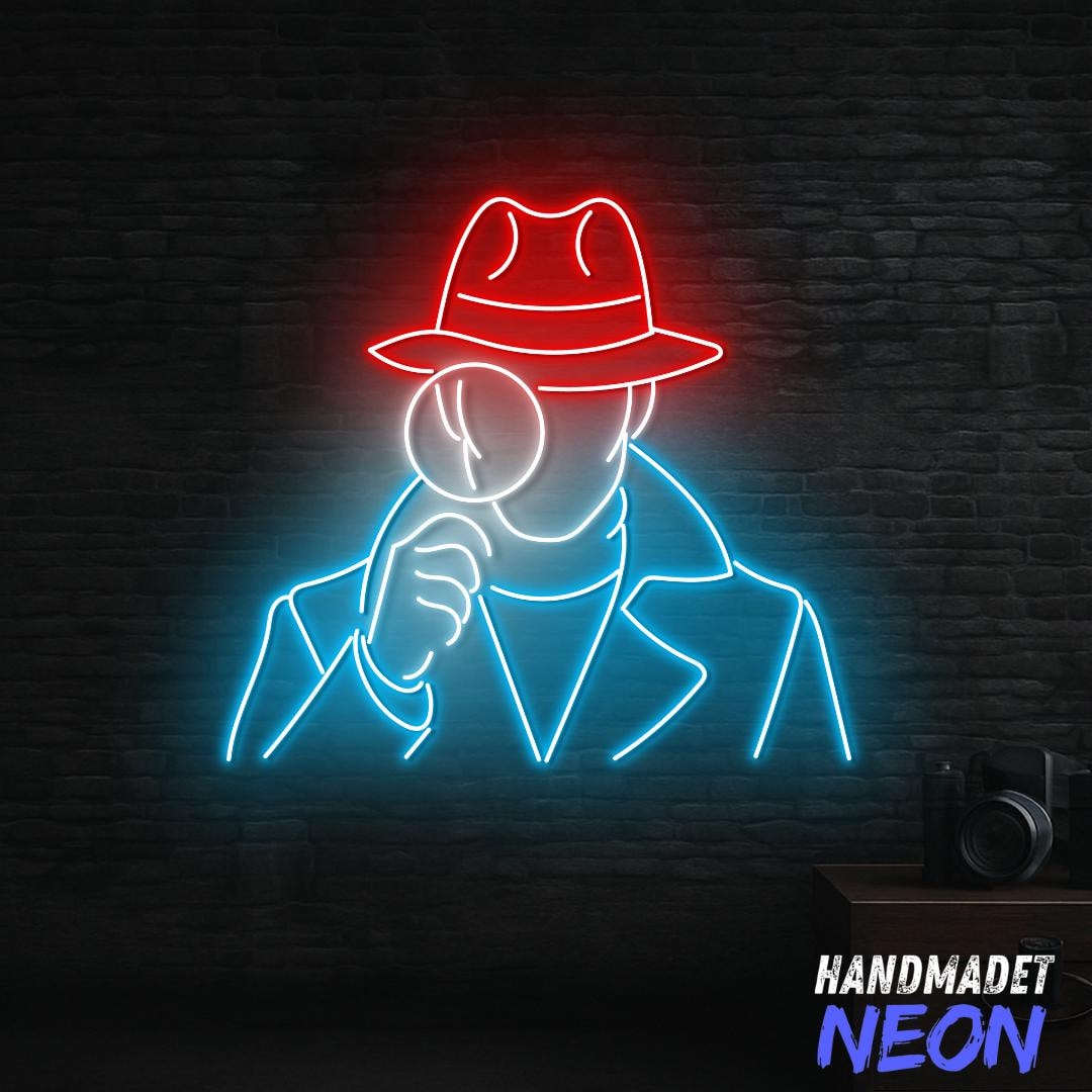 Detective Neon Sign for Game Room Decor, Detective Led Light, Custom ...