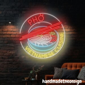 Pho Neon Sign, Vietnamese Cuisine Led Sign, Pho Bowl Neon Light, Pho ...