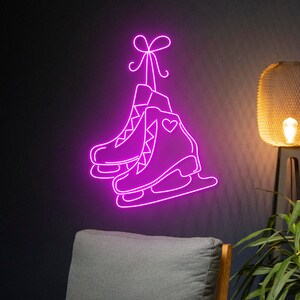 Ice Skates Neon Sign, Ice Skating Led Sign, Ice Skates Led Light, Ice ...