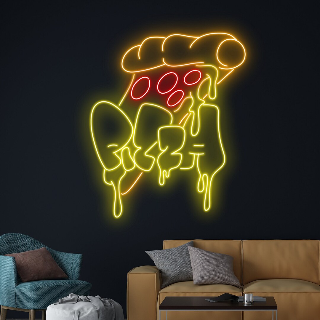 Pizza Neon Sign, Pizza Neon Light, Pizza Led Light, Pizza Slice Led ...