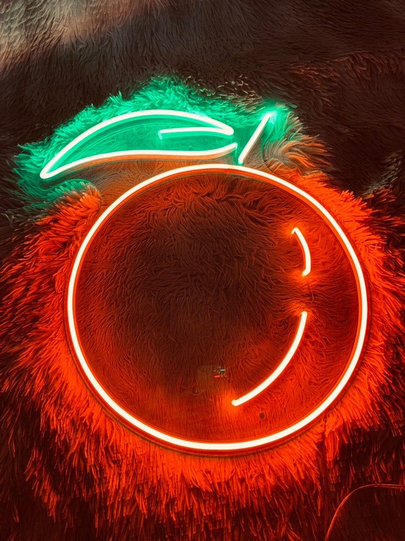 Orange Fruit Led Sign Orange Neon Sign Wall Decor Orange - Etsy
