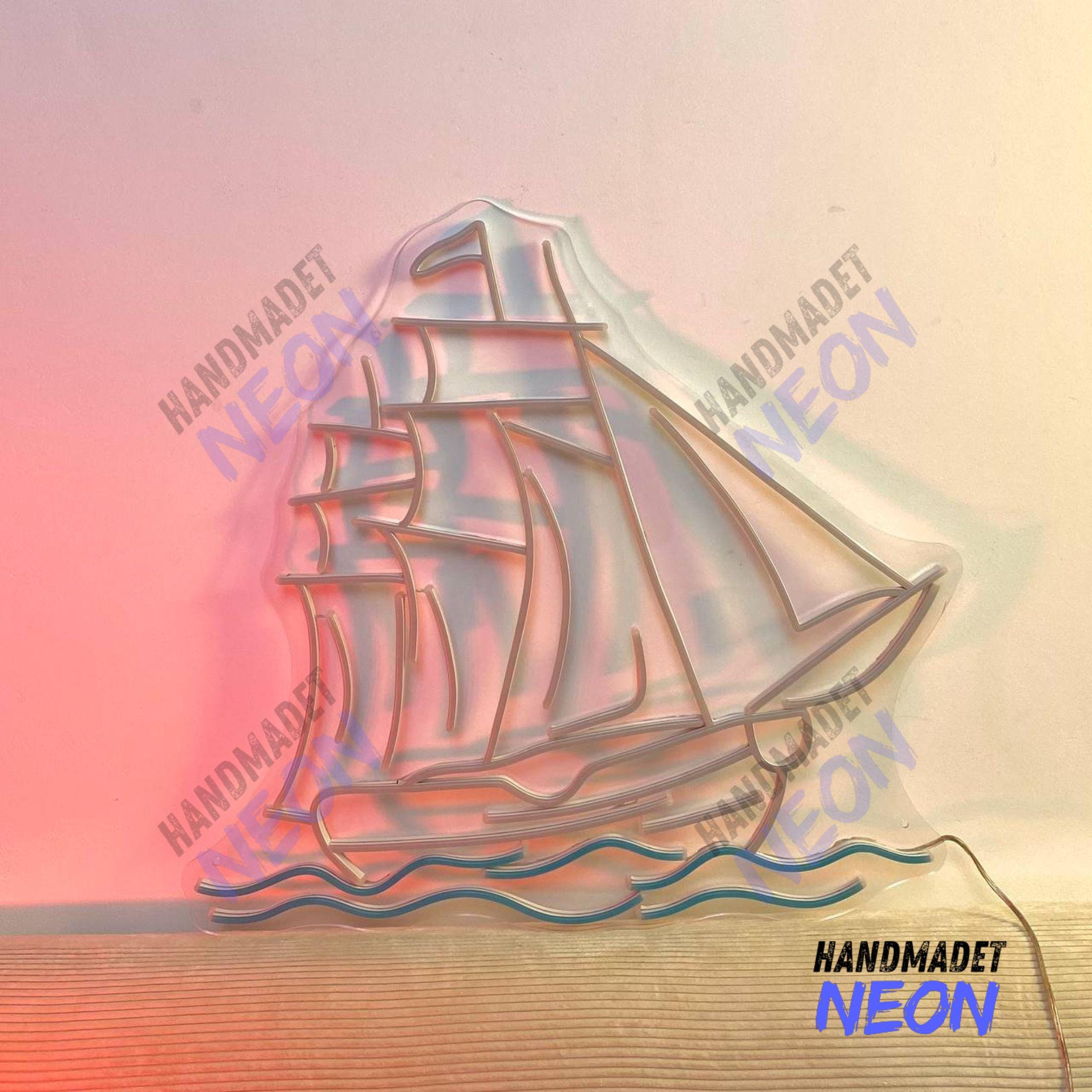 Sailing Ship Neon Sign, Sailing Ship Led Sign, Sailing Boat Led Light ...
