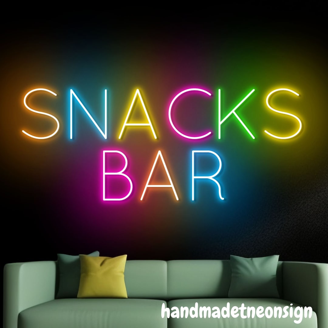 Snack Bar Neon Sign, Snack Led Sign, Snack Neon Light, Snack Led Light ...