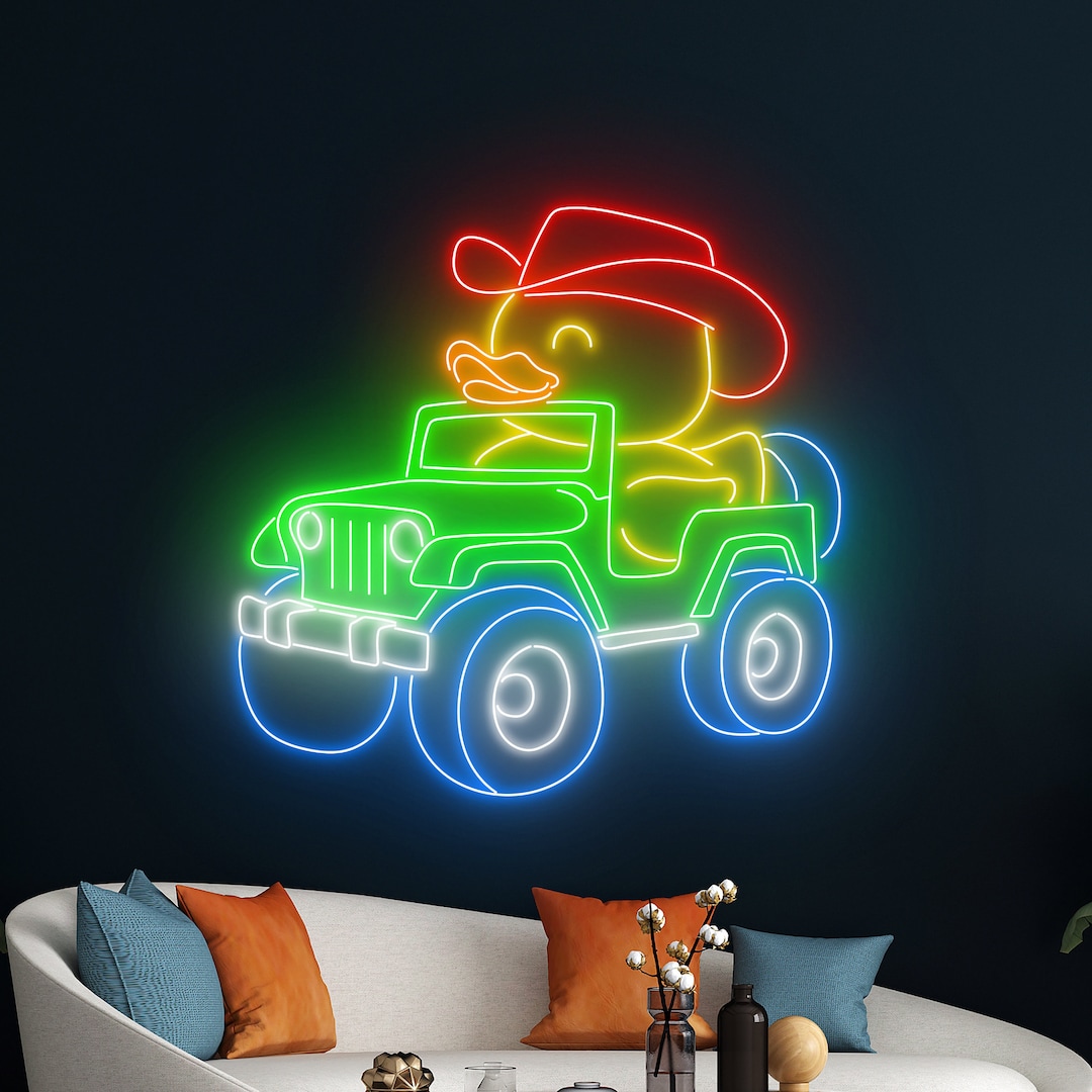 Rubber Duck Driver Neon Light, Cute Duck Led Light, Duck Led Sign ...