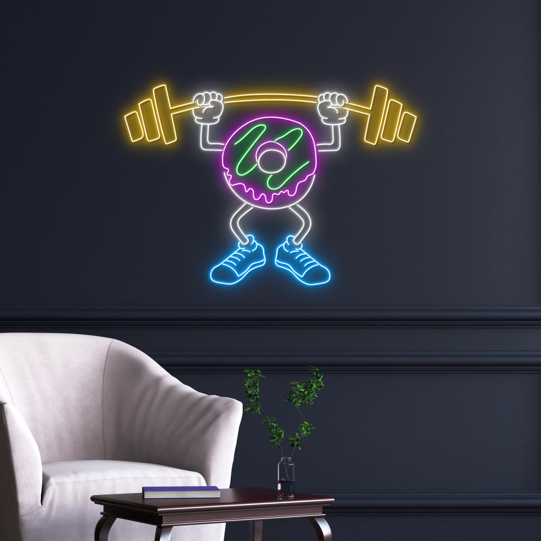 Donut Does Gym Neon Light, Custom Neon Sign, Donut Art, Birthday Gift ...