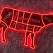 Cow Neon Sign, Butcher Shop Led Sign, Wall Decor, Cow Led Light, Custom ...