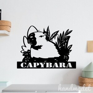 Custom Capybara Metal Wall Art LED Light, Capybara Metal Sign, Capybara ...