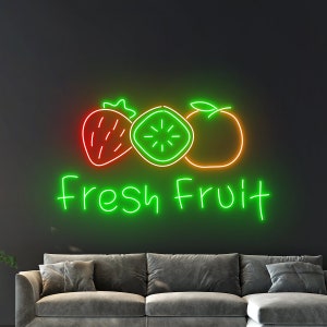 Fresh Fruit Neon Sign, Fresh Fruit LED Light, Fresh Fruit Neon Light ...