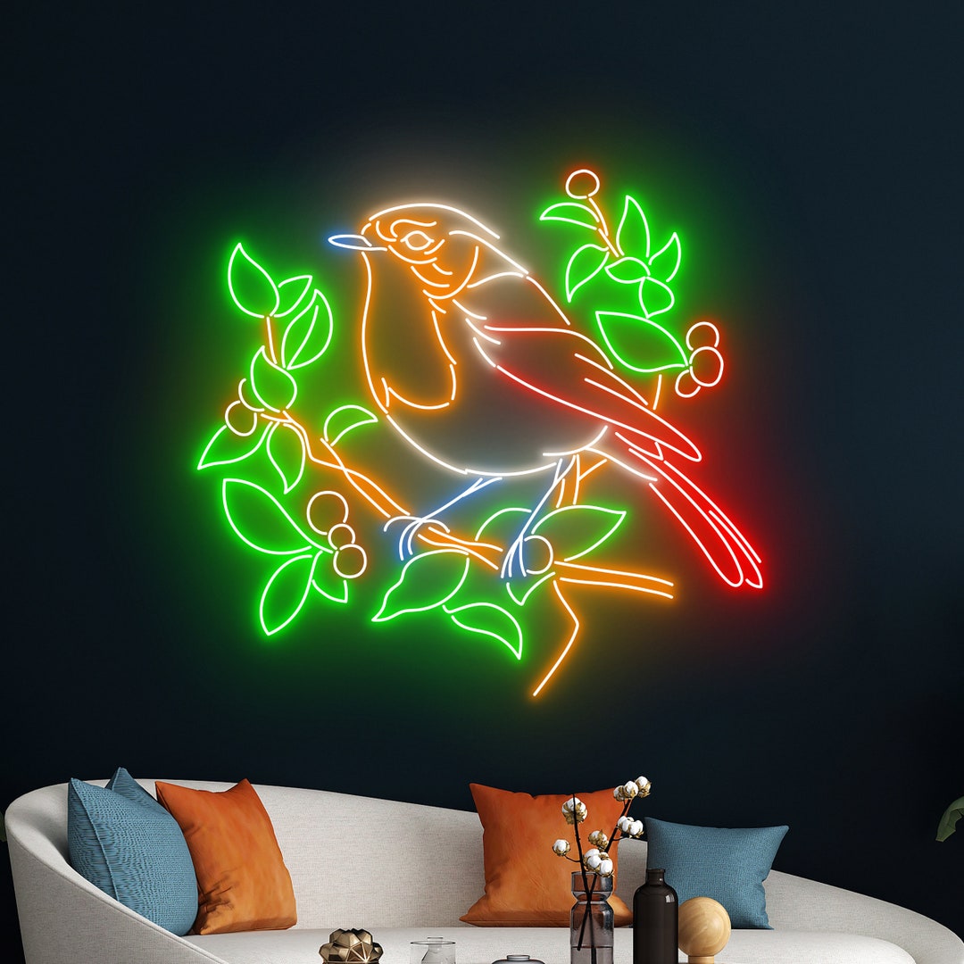 Robin Bird Neon Light, Robin Bird Led Light, Robin Bird Led Sign ...
