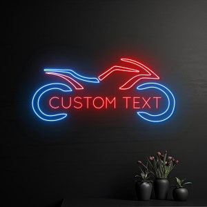 Motorbike Neon Sign, Bike Led Sign, Motorcycle Led Light, Motorsport ...