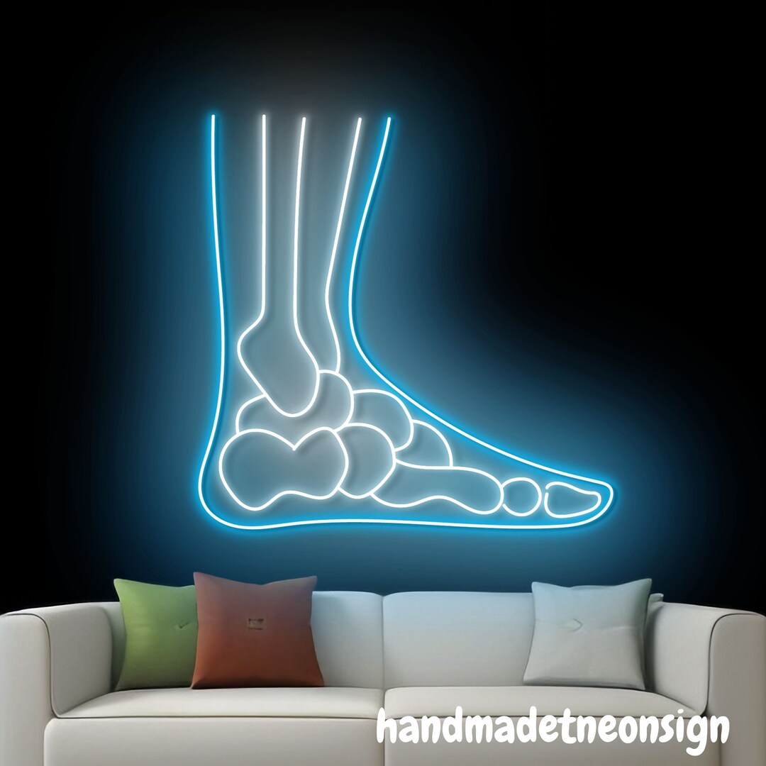 Orthopedic Foot Bones Neon Sign, Foot Bone Led Sign, Foot Neon Light ...