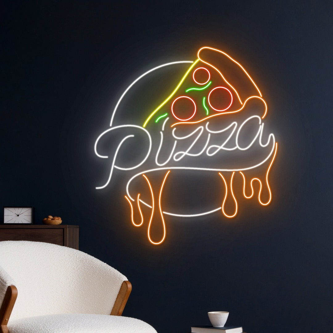Pizza Neon Sign, Pizza Neon Light, Pizza Led Light, Pizza Slice Led ...
