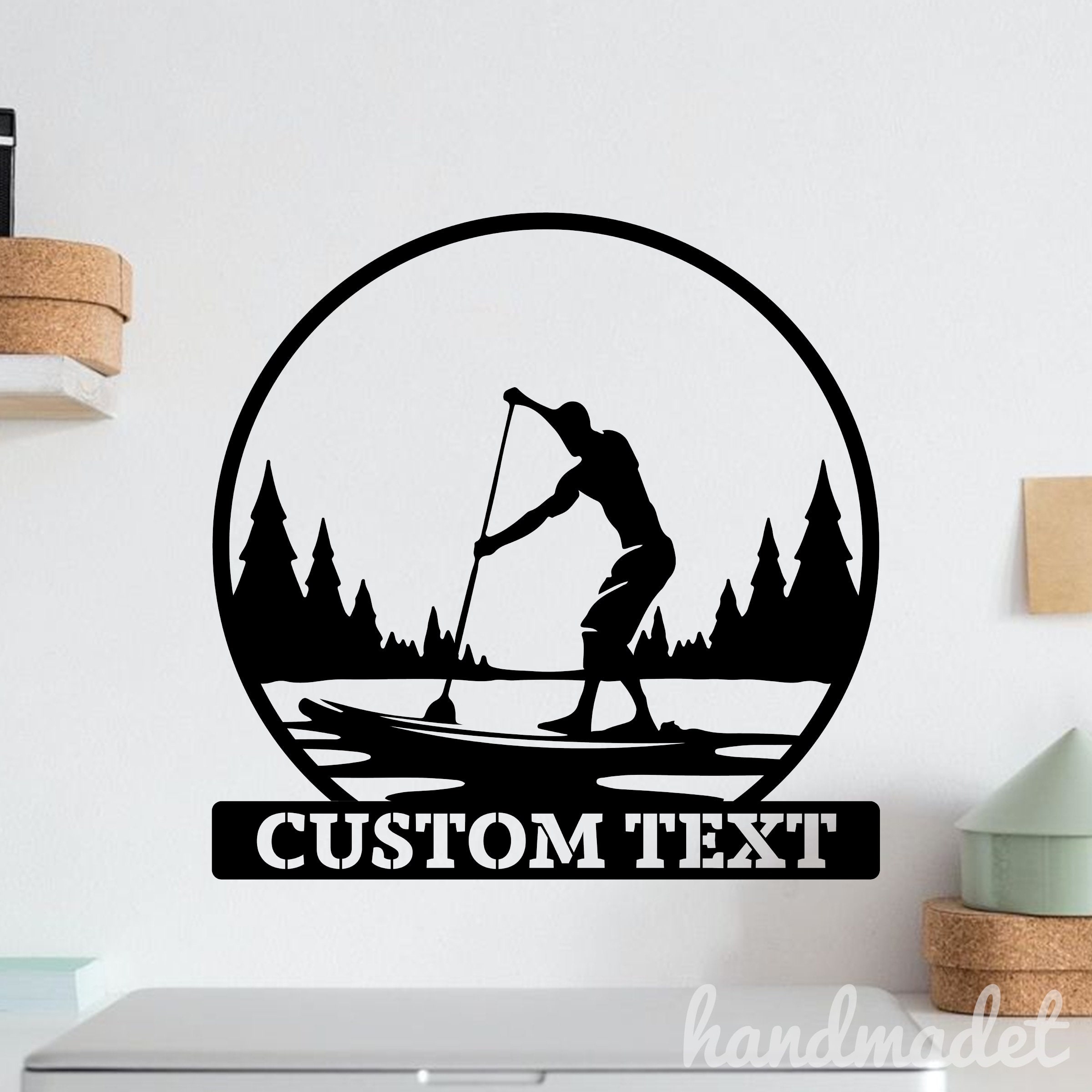 Custom Sup Metal Wall Art LED Light, Stand up Paddle Board Metal Sign ...