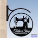 Personalized Tailor Shop Hanging Sign, Sewing Machine Outdoor Hanging ...
