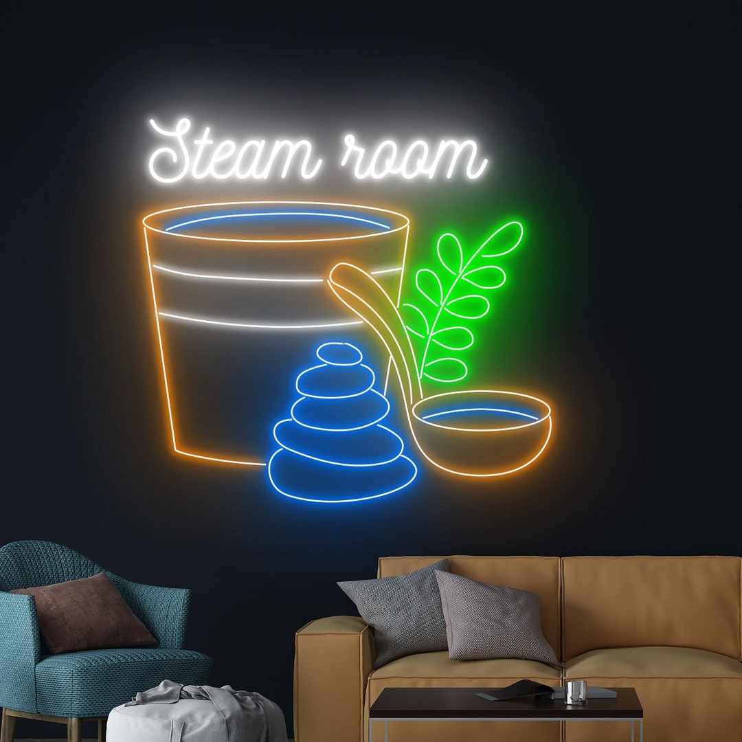 Steam Room Neon Light, Steam Neon Sign, Steam Bath Led Lights, Custom ...