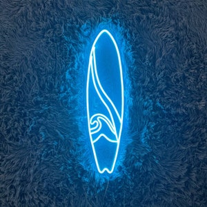 Surfboard Neon Sign, Surfing Led Light, Surf Board Light Sign, Gift for ...